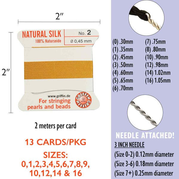 GRIFFIN SLK BD CORD SIZE ASST PACK (AM)-13CD/BG