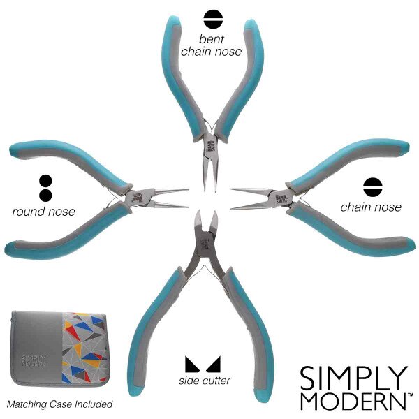 simply modern 4 piece plier set -BeadSmith.com