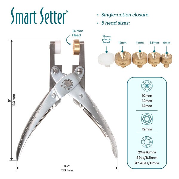cup chain parallel plier 4 head sizes -BeadSmith.com