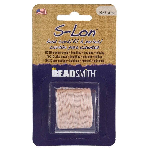 S-LON BEAD CORD TEX 210 1/CD NATURAL