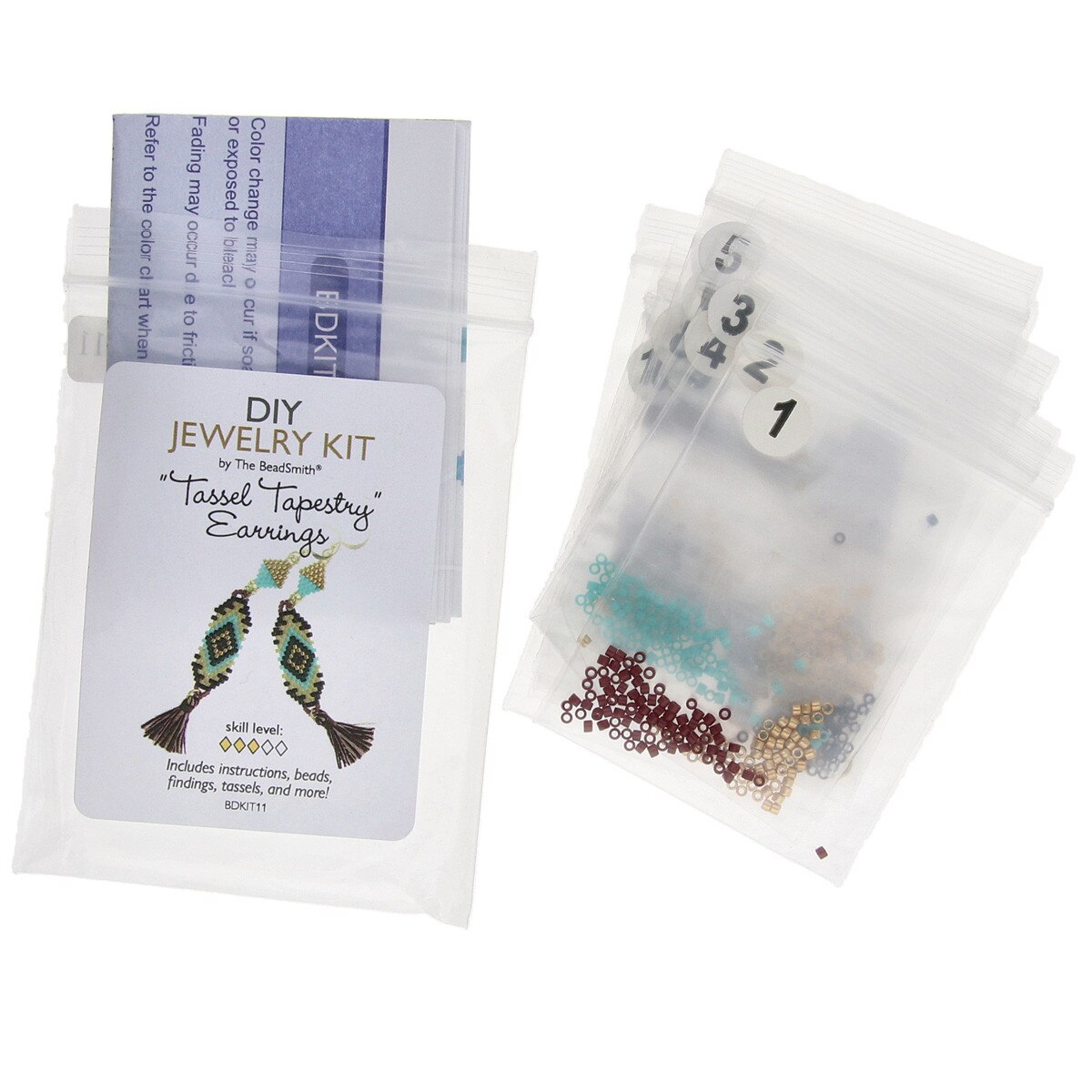 BEAD KIT EARRINGS TASSEL TAPESTRY