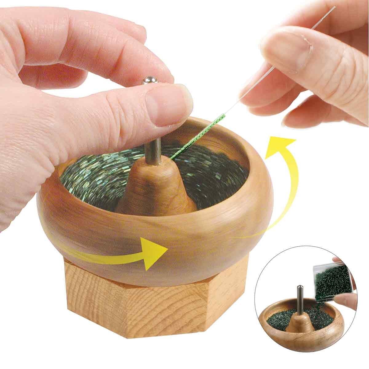 spin&string mini wooden bead spinner- bi -BeadSmith.com